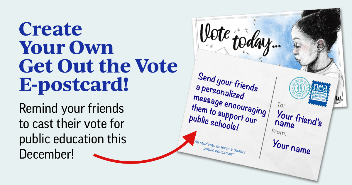 Send a digital postcard and get out the vote - Education Votes